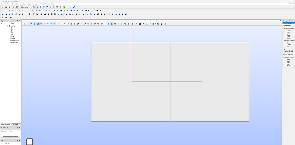 Add thickness to a line - Use of the platform - SALOME PROJECT