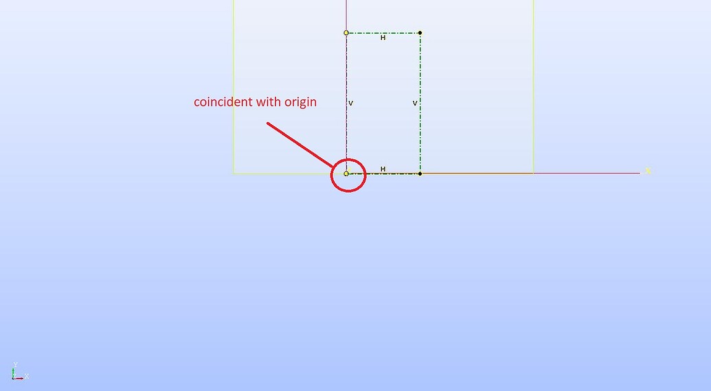Auxiliary rectangle loses coincident with origin - Salome project