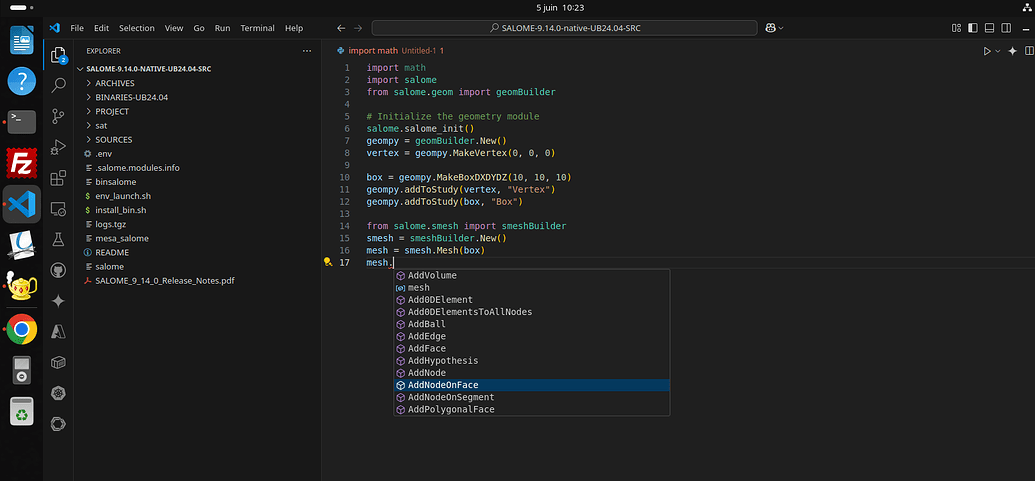 Vscode setting for Salome? - Development - SALOME PROJECT