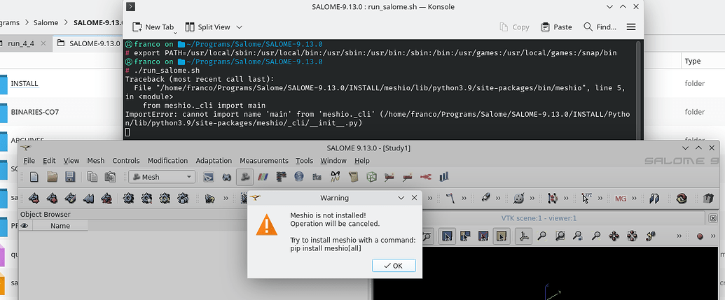 Help running salome 9.13 in tuxedOS 4 - SALOME PROJECT