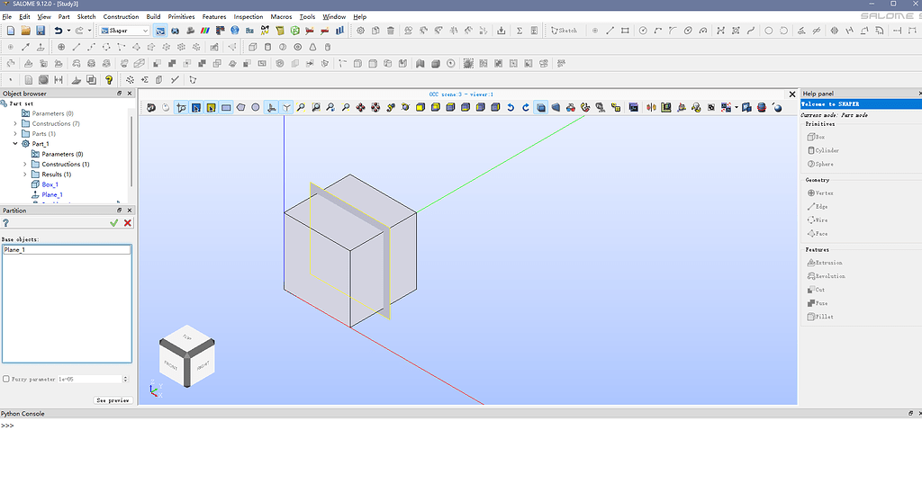 Using Partion And Group Problem Use Of The Platform Salome Project